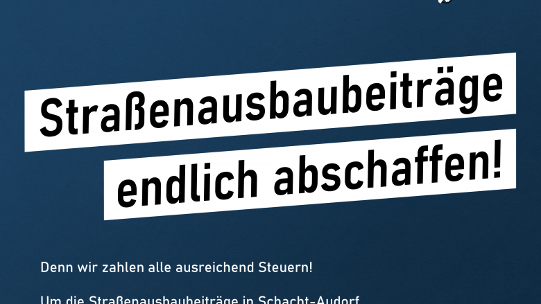 Straßenausbaubeiträge endlich abschaffen! | CDU Schacht-Audorf Straßenausbaubeiträge endlich abschaffen! | CDU Schacht-Audorf